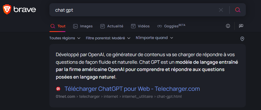 Summarizer : Brave lance à son tour sa propre intelligence artificielle
