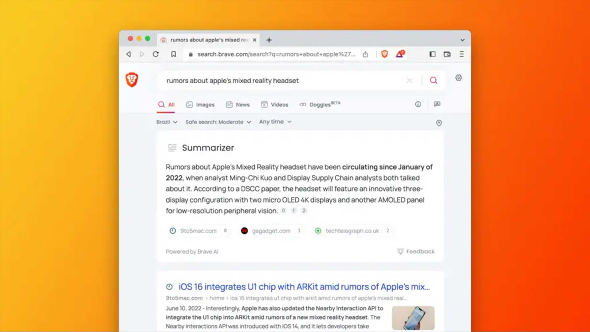 Summarizer : Brave lance à son tour sa propre intelligence artificielle
