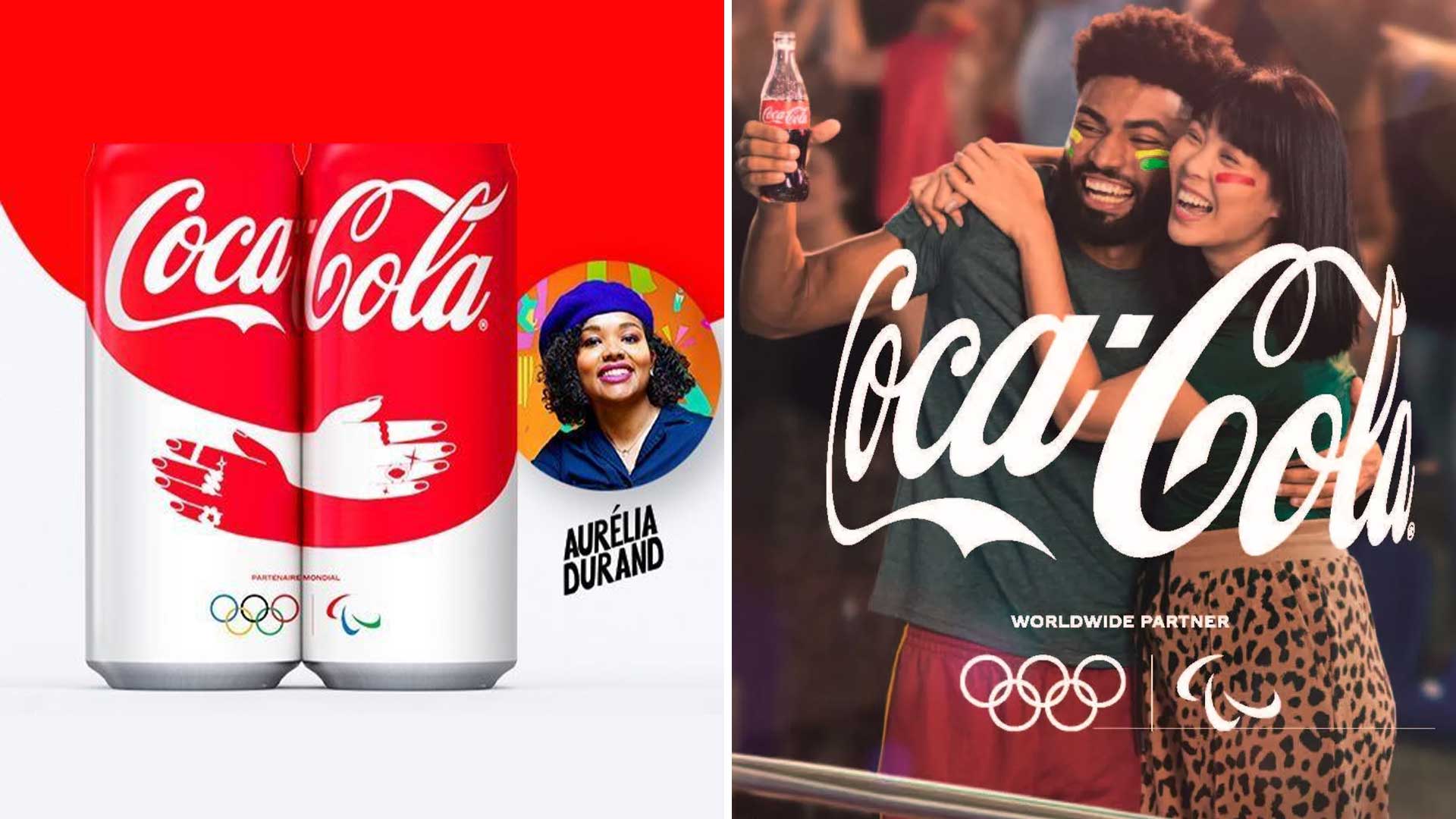 Coca-Cola JO Paris 2024 : Des canettes qui s'enlacent