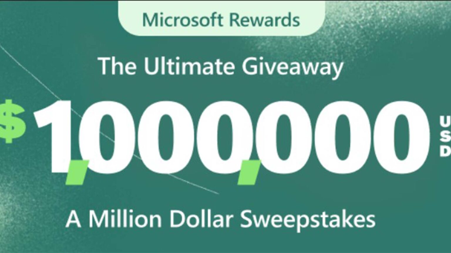 Inscrivez-vous au Microsoft Rewards Sweepstakes pour gagner 1 million ...